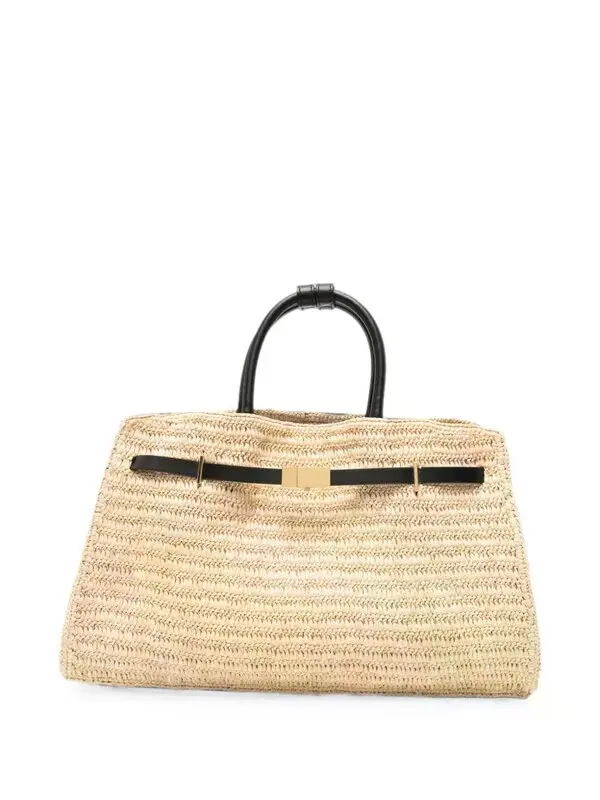 DEMELLIER Hudson Woven Tote Bag - Neutrals
