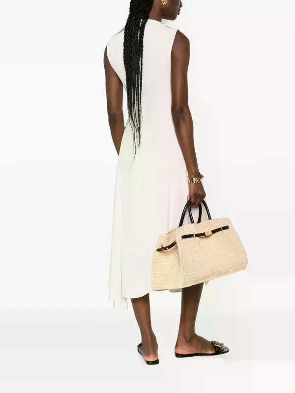 DEMELLIER Hudson Woven Tote Bag - Neutrals