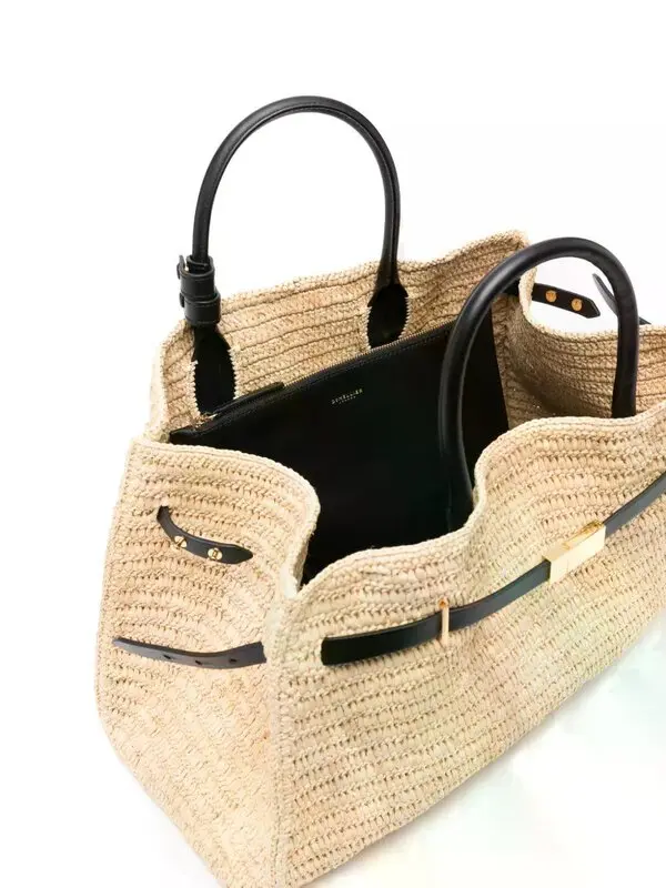 DEMELLIER Hudson Woven Tote Bag - Neutrals