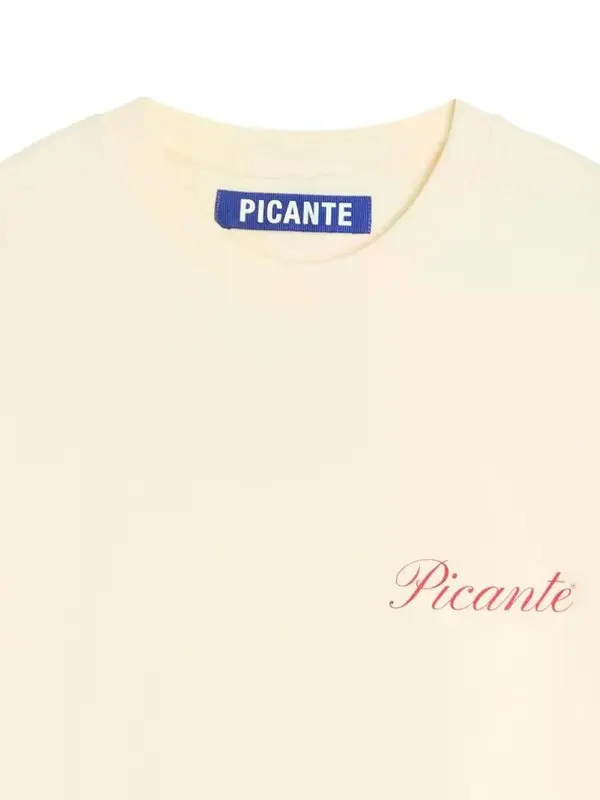 PICANTE Logo-print Short-sleeve T-shirt - Neutrals