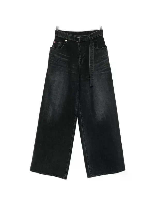 Sacai Belted Wide-leg Jeans