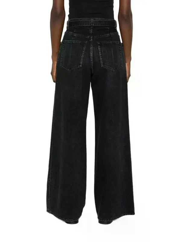 Sacai Belted Wide-leg Jeans