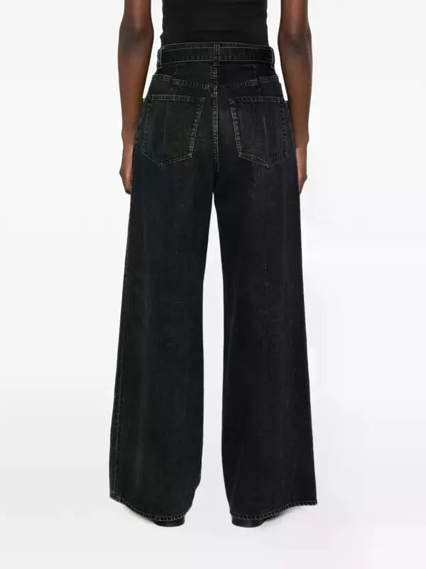 Sacai Belted Wide-leg Jeans