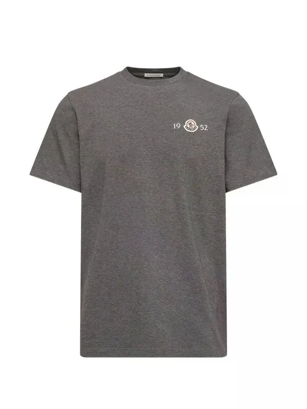 Moncler Logo-patch Short-sleeve T-shirt - Grey