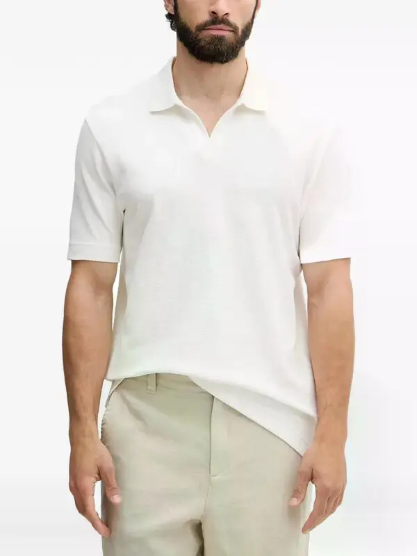 Marc O'polo V-neck Textured-finish T-shirt - White