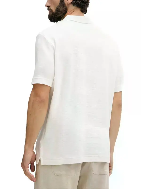 Marc O'polo V-neck Textured-finish T-shirt - White