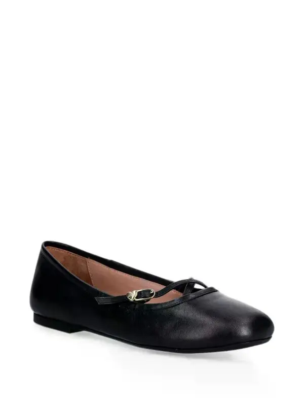 Moschino Crossover Strap Ballet Flats - Black