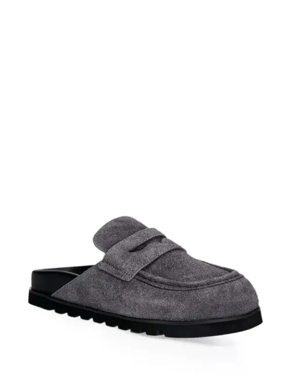 NAKED WOLFE Cord Suede Penny-slot Mules