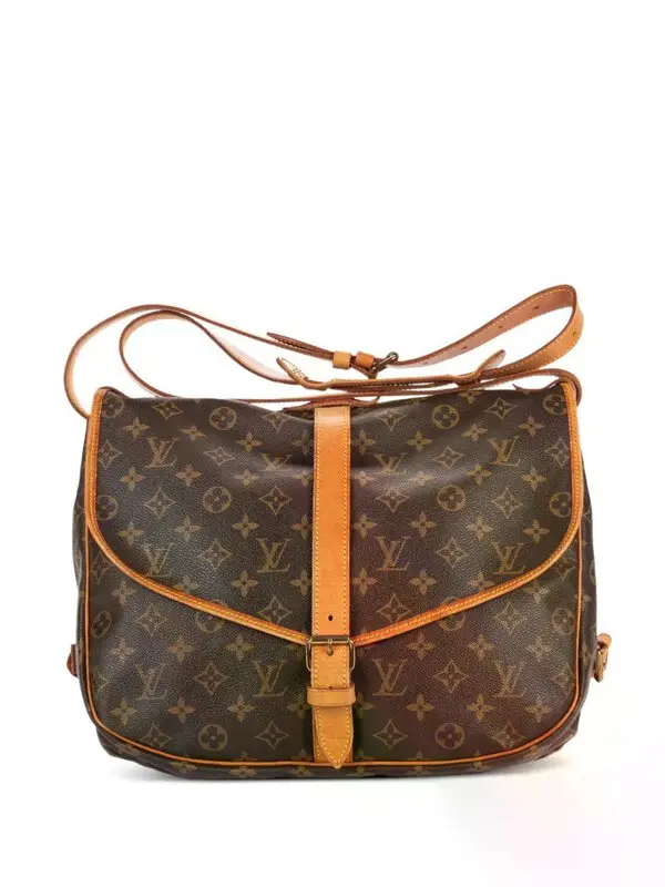 LOUIS VUITTON Saumur Gm Monogram Canvas Cross Body Bag - Brown