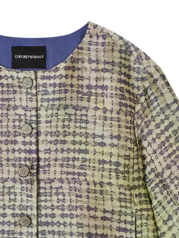 Emporio Armani Jacquard-pattern Drawstring Jacket