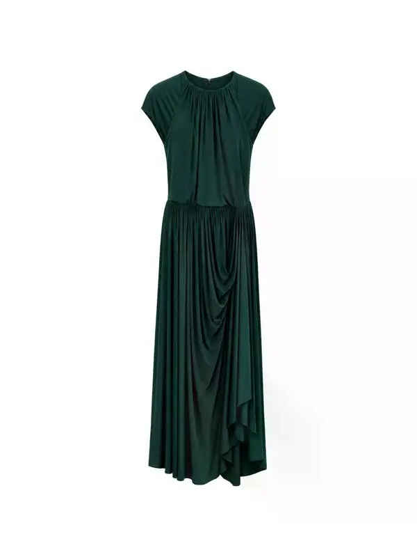 Givenchy Draped Pleated Dress - Green