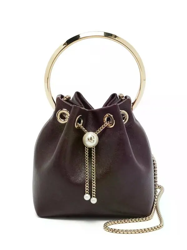 JIMMY CHOO Bon Bon Bucket Bag - Red