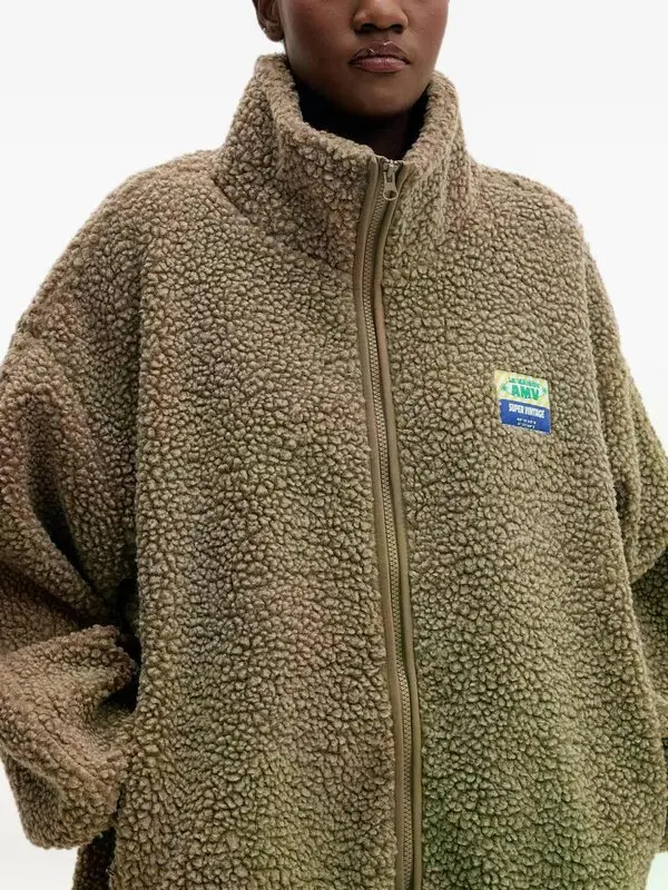 American Vintage Logo-patch Borg Jacket