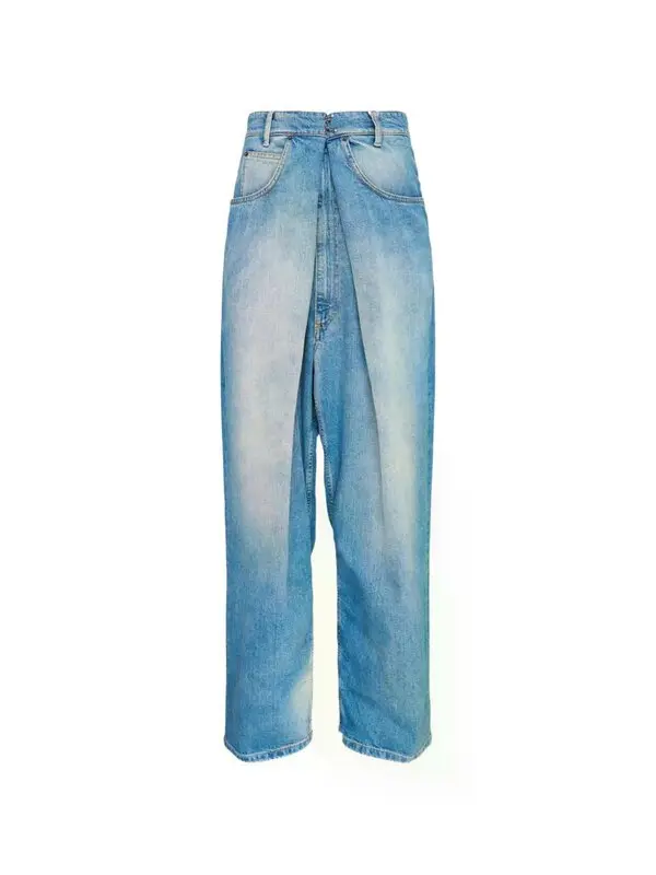 MAISON MARGIELA Faded Wrap-front Jeans - Blue