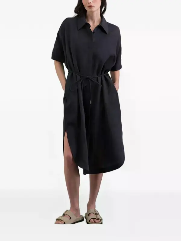 MOORER Linai-glx Belted Midi Dress