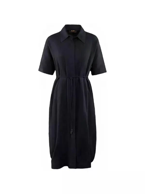 MOORER Linai-glx Belted Midi Dress - Blue