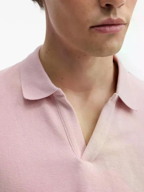 Marc O'polo Piqué-weave Short-sleeve T-shirt - Pink