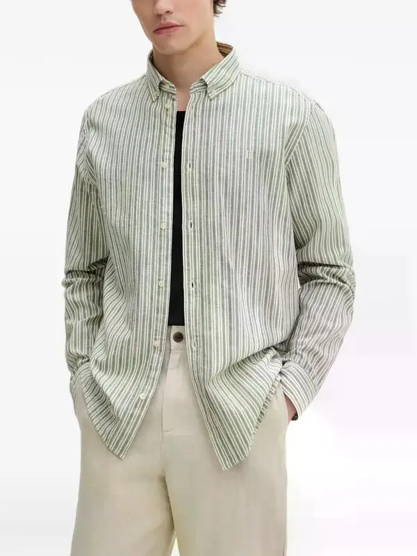 LES DEUX Striped Button-down Shirt