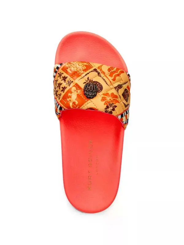 Kurt Geiger Quilted Eagle-plaque Slides