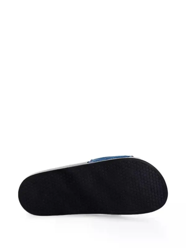 Moschino Logo-print Denim Slides