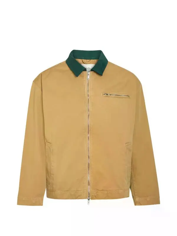 LES DEUX Zip-up Contrast-collar Jacket