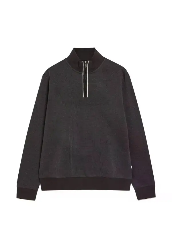 BOSS Micro-textured Half-zip Sweatshirt