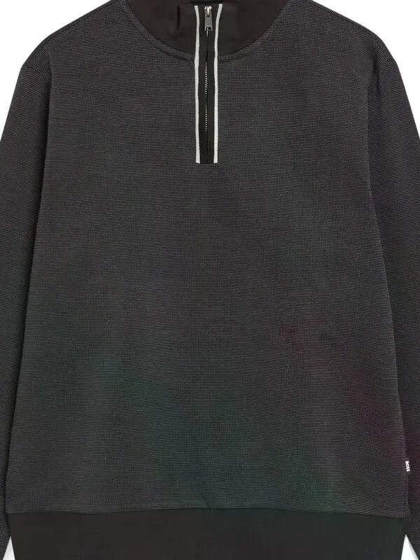 BOSS Micro-textured Half-zip Sweatshirt