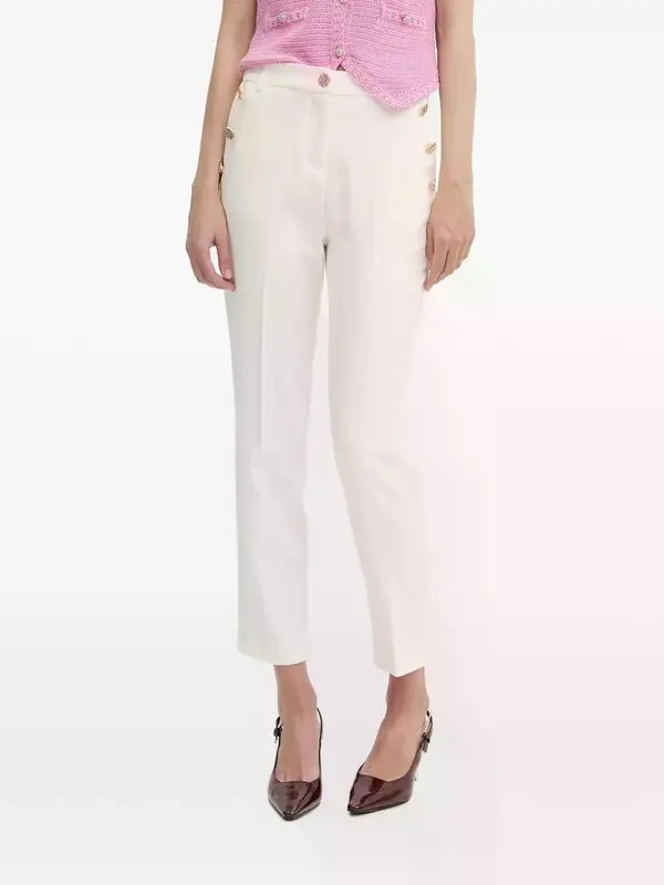MORGAN Tailored Trousers With Gold-tone Button Detailing