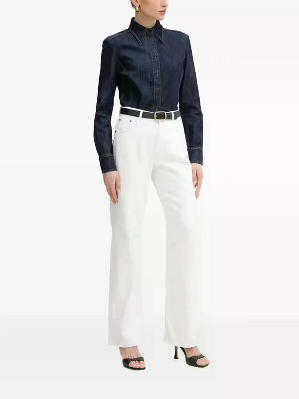 TRUSSARDI Logo Patch Straight Leg Jeans