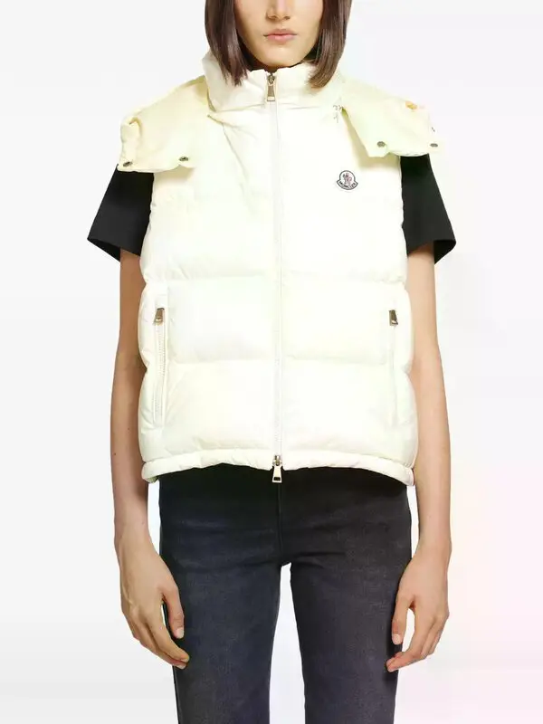 Moncler Niverolle Quilted Hooded Gilet - Neutrals
