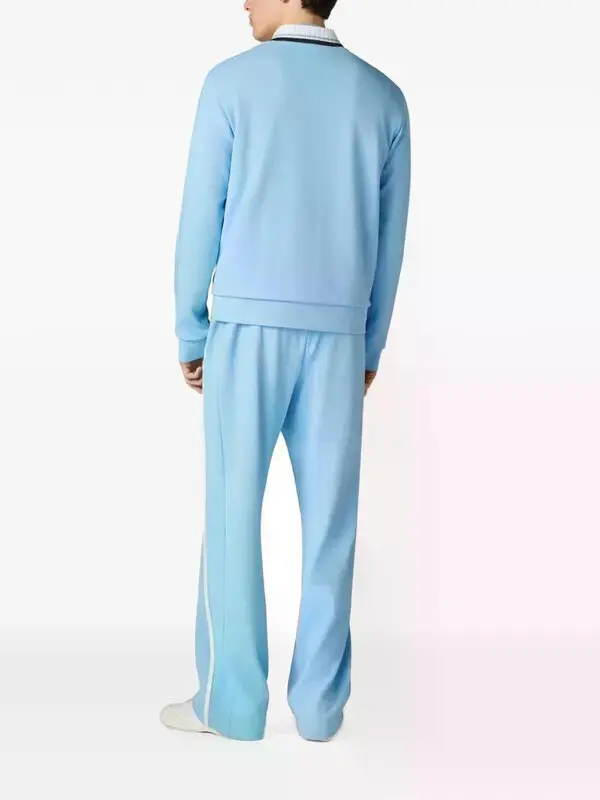 Casablanca Zip-up Sweatshirt With Stripe Detailing