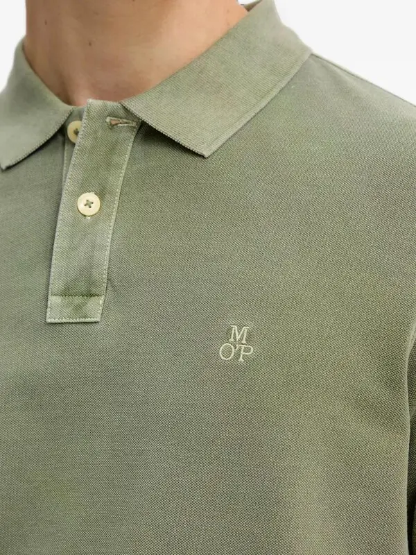 Marc O'polo Logo-embroidered Short-sleeve Polo Shirt - Green