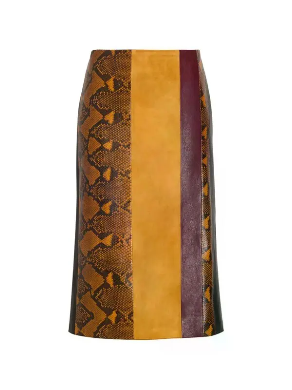 Proenza Schouler Sirine Pieced Leather Skirt
