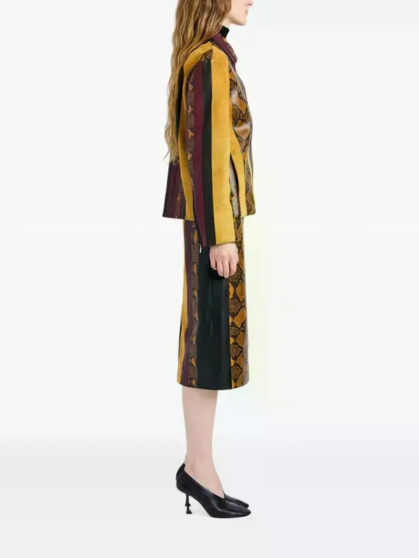 Proenza Schouler Sirine Pieced Leather Skirt