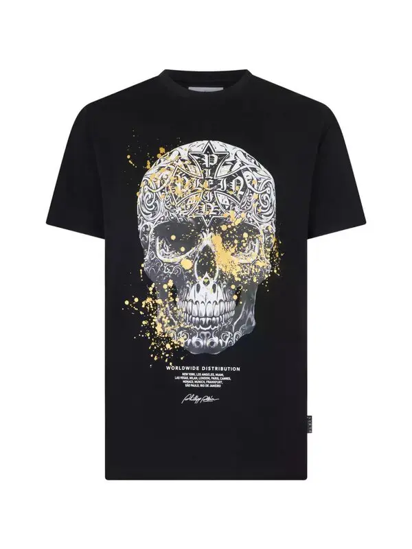 Philipp Plein Jersey T-shirt Skull Baroque Dots