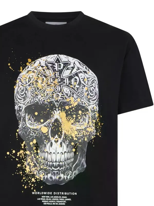 Philipp Plein Jersey T-shirt Skull Baroque Dots - Black