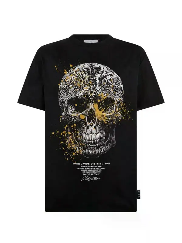 Philipp Plein Jersey T-shirt Skull Baroque Dots