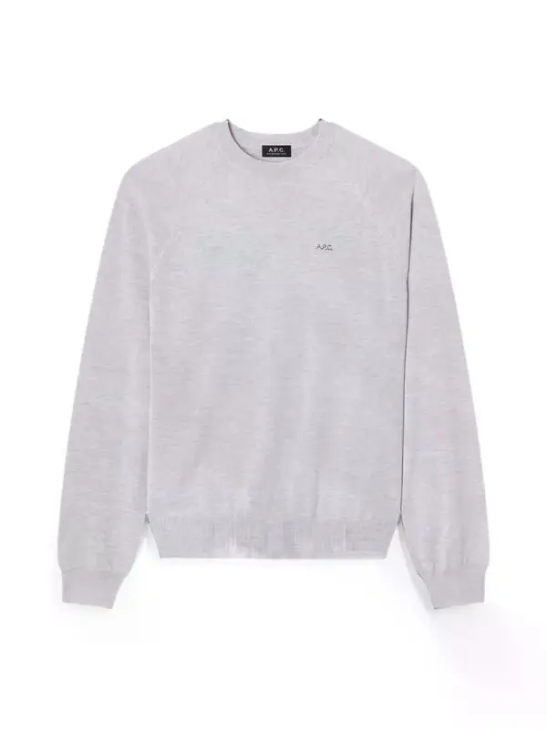A.p.c. Raglan-sleeve Logo-embroidered Sweater