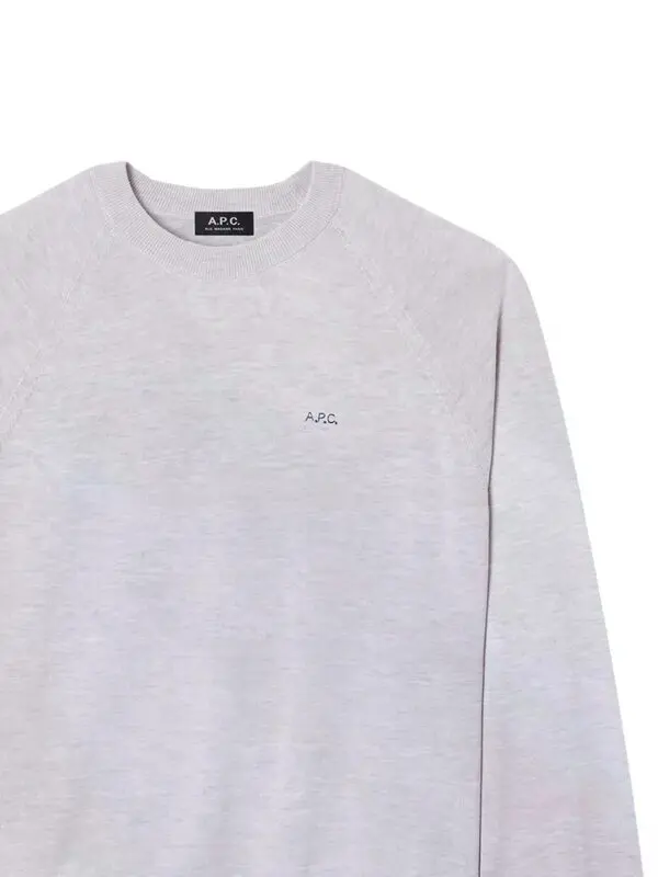 A.p.c. Logo-embroidered Raglan Sleeve Sweater