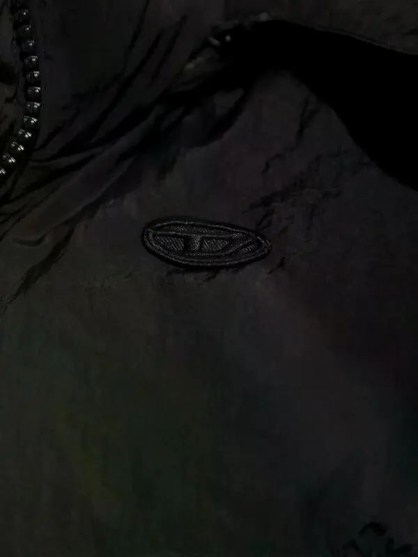 DIESEL® Logo Quilted Hooded Gilet