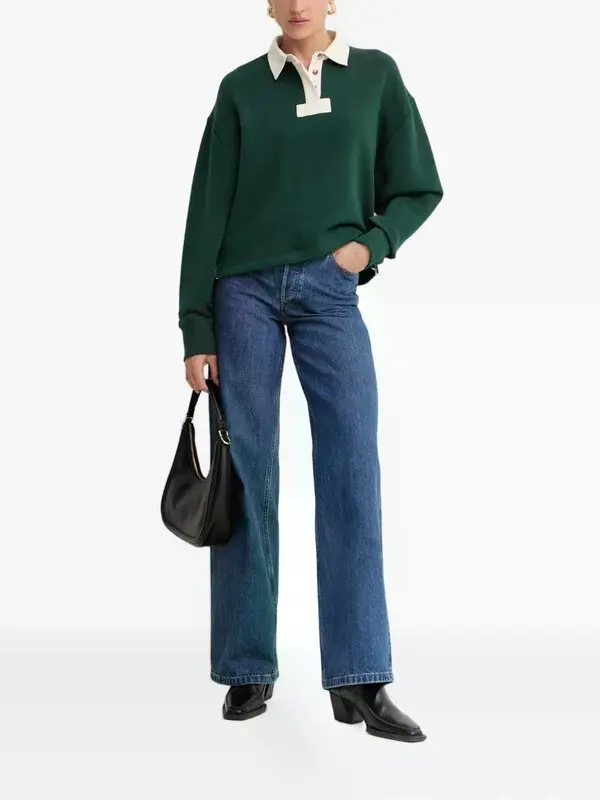 Rag & Bone Contrast-collar Polo Sweatshirt