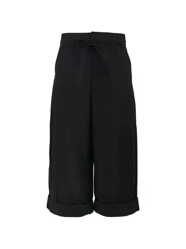 Jacquemus Marin Tie-fastening Turned-up Trousers - Black