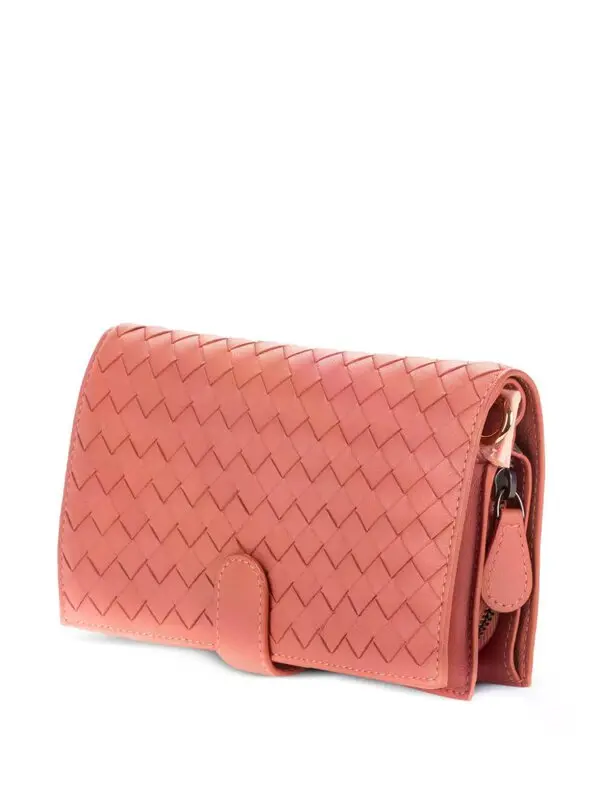 Bottega Veneta Intrecciato Continental Wallet - Pink