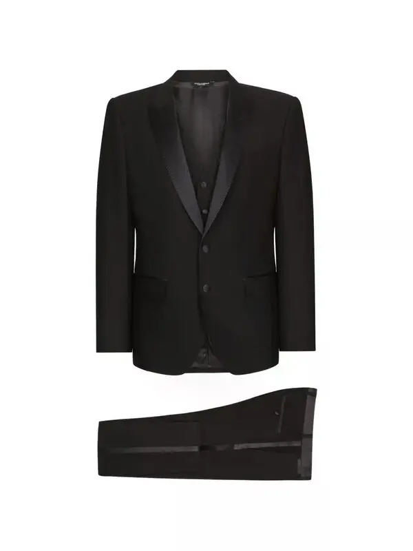 Dolce & Gabbana Peak-lapel Three-piece Suit - Black