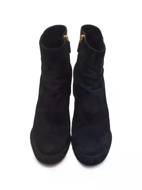 Prada Suede Platform Ankle Boots