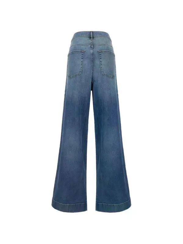 7 For All Mankind Faded-effect Wide-leg Jeans