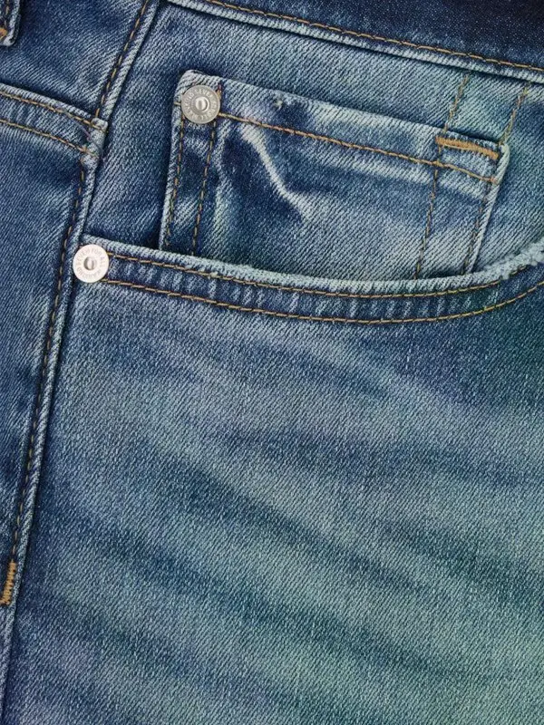 7 For All Mankind Faded-effect Wide-leg Jeans