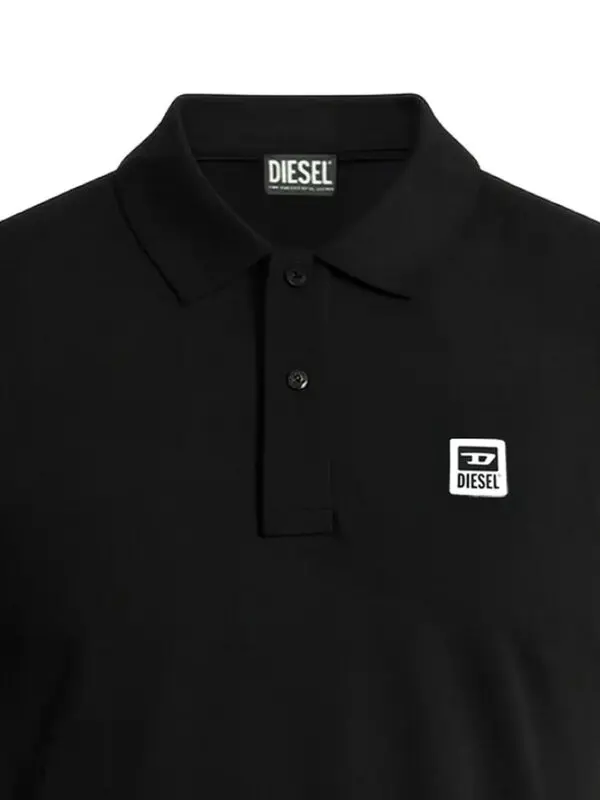 DIESEL® Logo-patch Hopsack Polo Shirt
