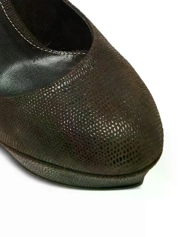 SERGIO ROSSI Karung Leather Platform Stiletto Pumps