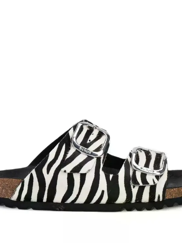 DR. SCHOLL'S SHOES Noelle Zebra-print Slides - White
